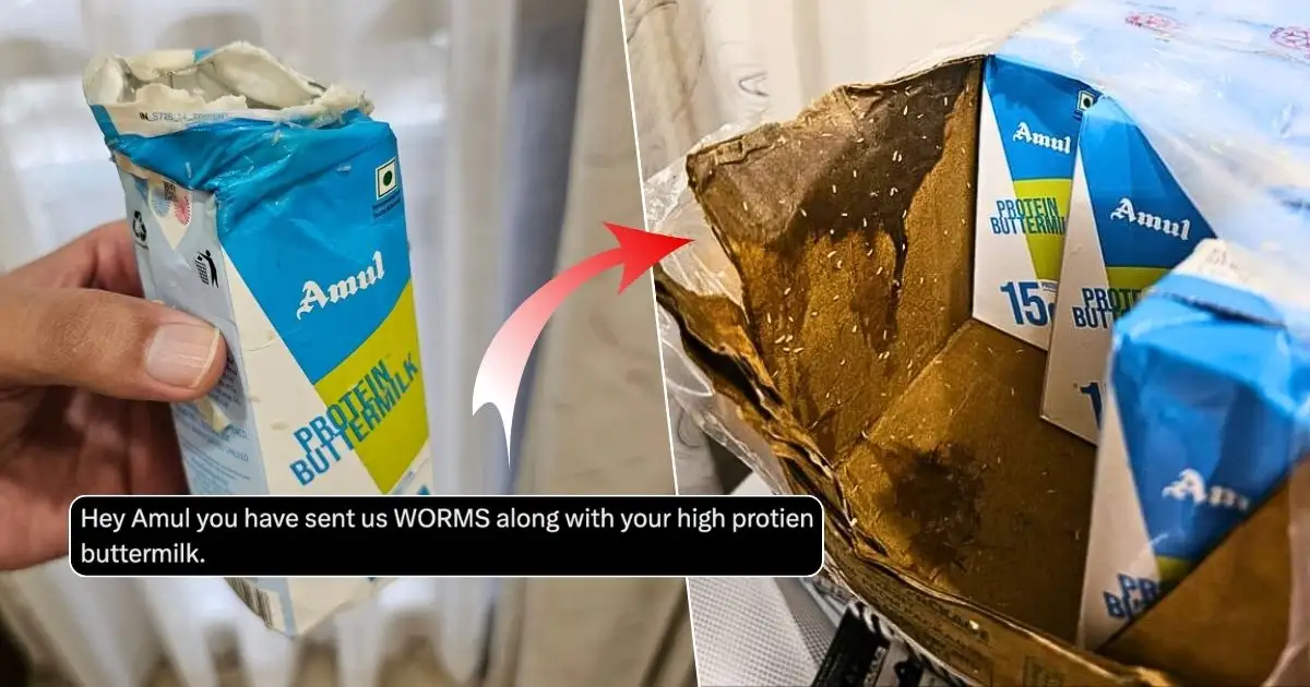 Amul Responds After Customer Finds Worms Inside Its High Protein ...