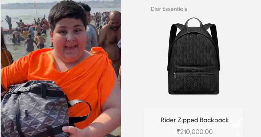 'Bal Sant' With Dior Bag At Maha Kumbh? 10-Year-Old Abhinav Arora's ...