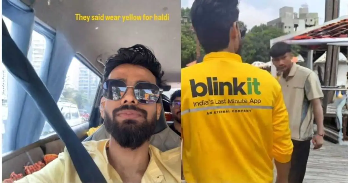 Blinkit Uniform Haldi Ceremony Viral | Dhruv Jain Instagram Reel ...