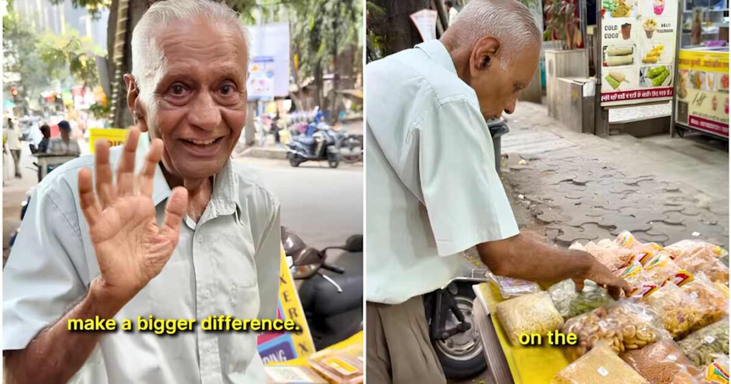 82 Year Old Mumbai Man Earns ₹300 Daily Snacks Viral 2026
